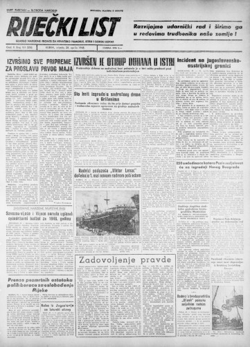 God. 2 (1948), br. 101=358 : Riječki list